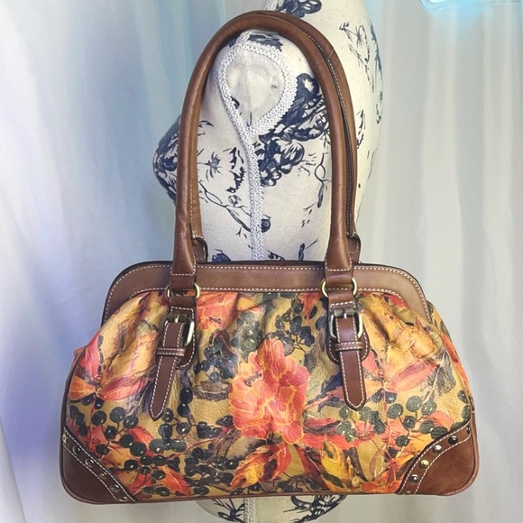 Firenze Bella | Bags | Firenze Bella Italian Leather Frame Satchel In ...